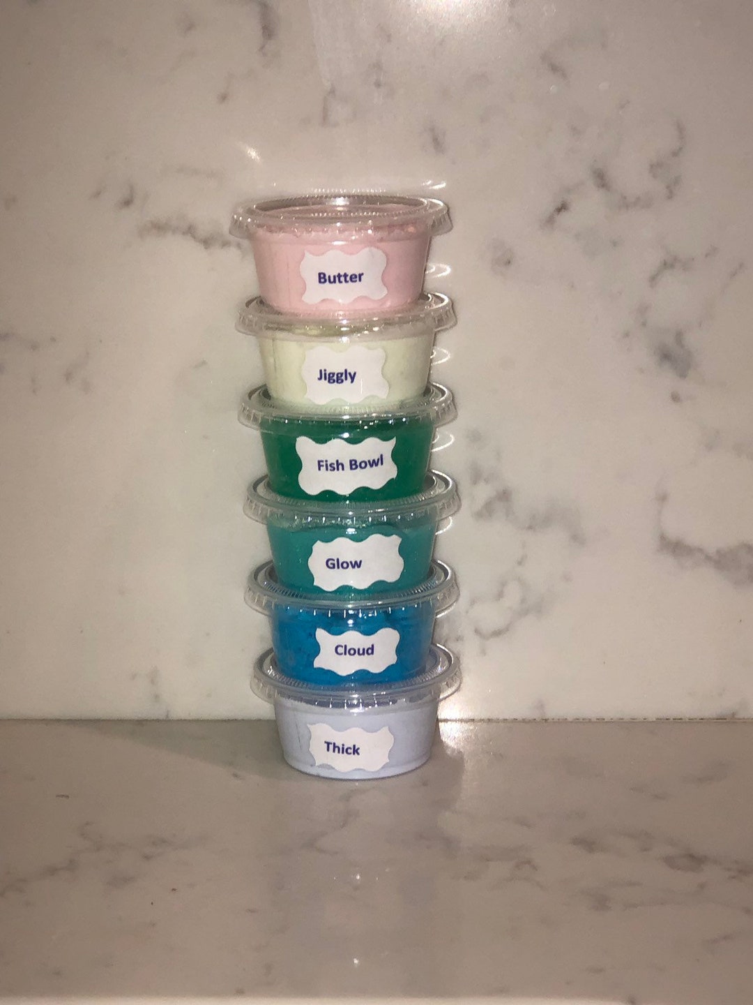 Six Pack 2oz Containers of Slime- FREE SHIPPING - Etsy