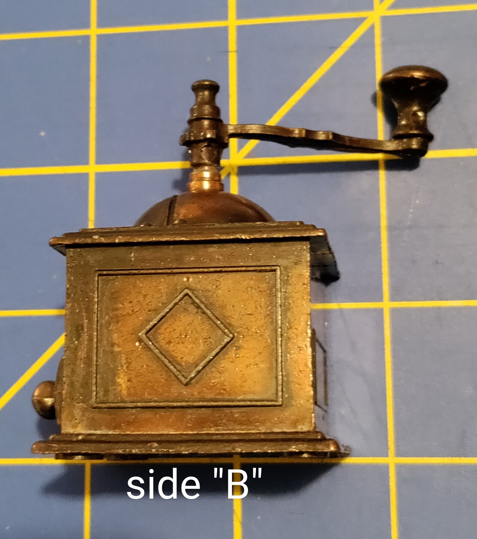 A Vintage Miniature Metal Coffee Grinder Dates to the 1970s. Coppery ...