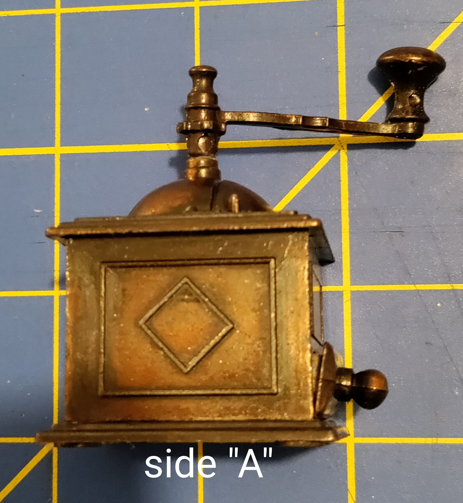 A Vintage Miniature Metal Coffee Grinder Dates to the 1970s. Coppery ...