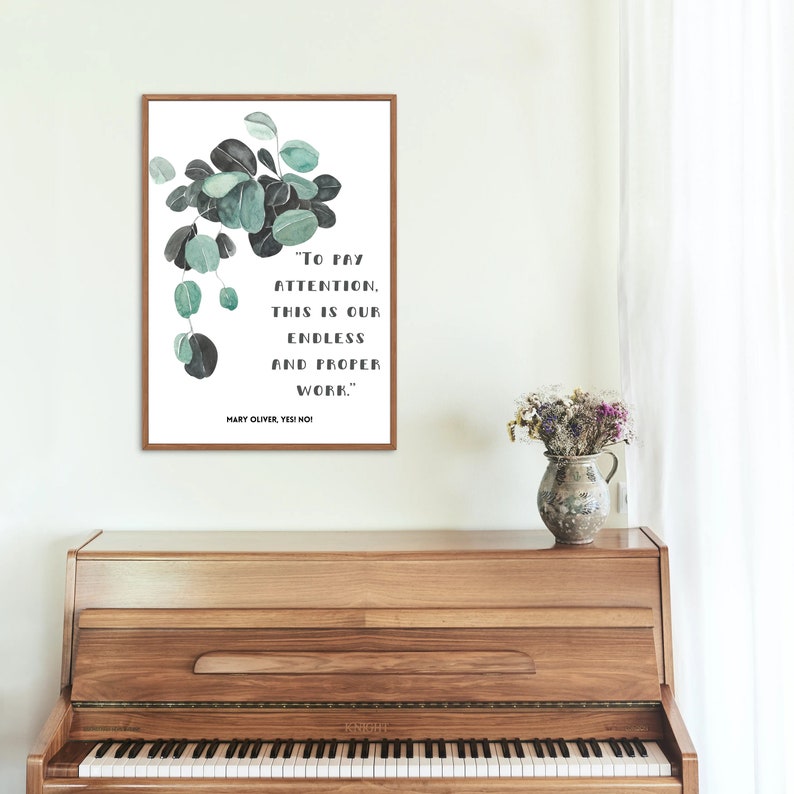 Printable Mary Oliver Poem Quote Mary Oliver Art Print Etsy