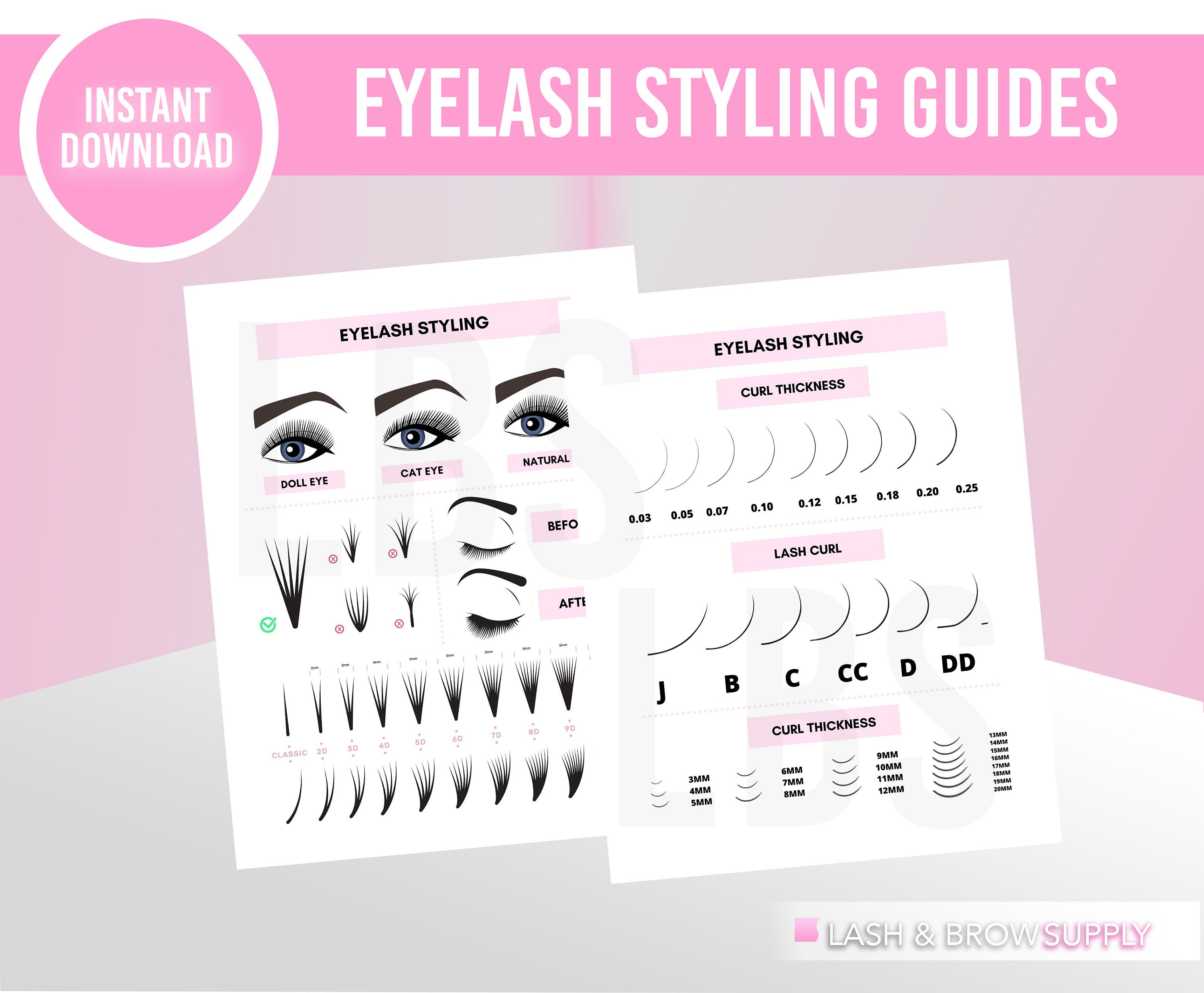 Eyelash Style Guides Lash Guide Eyelash Form Printable - Etsy
