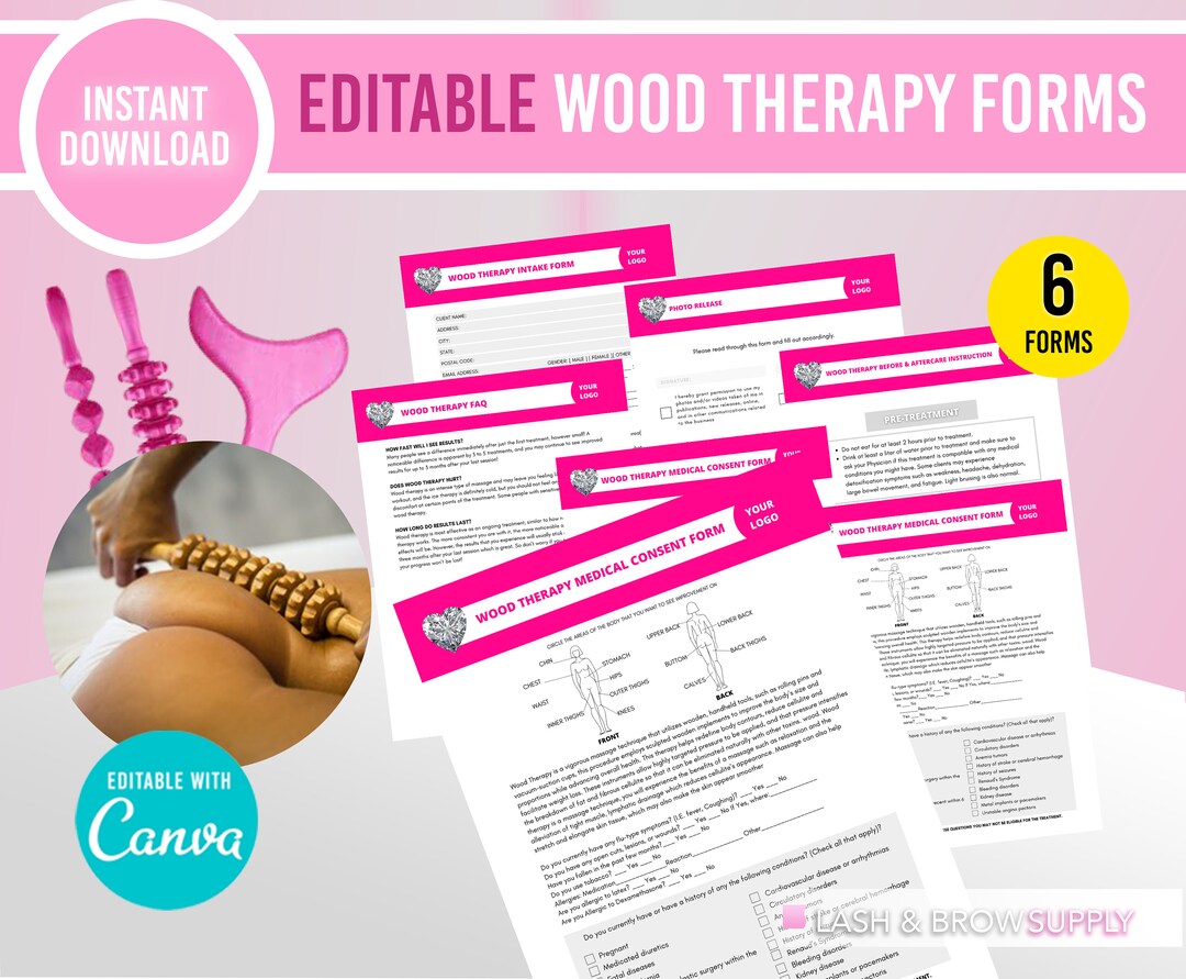 Wood Therapy Forms, Maderoterapia, Wood Therapy Pdf, Editable Intake ...