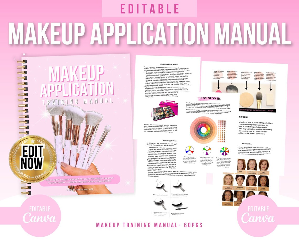 Makeup Training Manual,, Training Manual, MUA Training, Cosmetology ...
