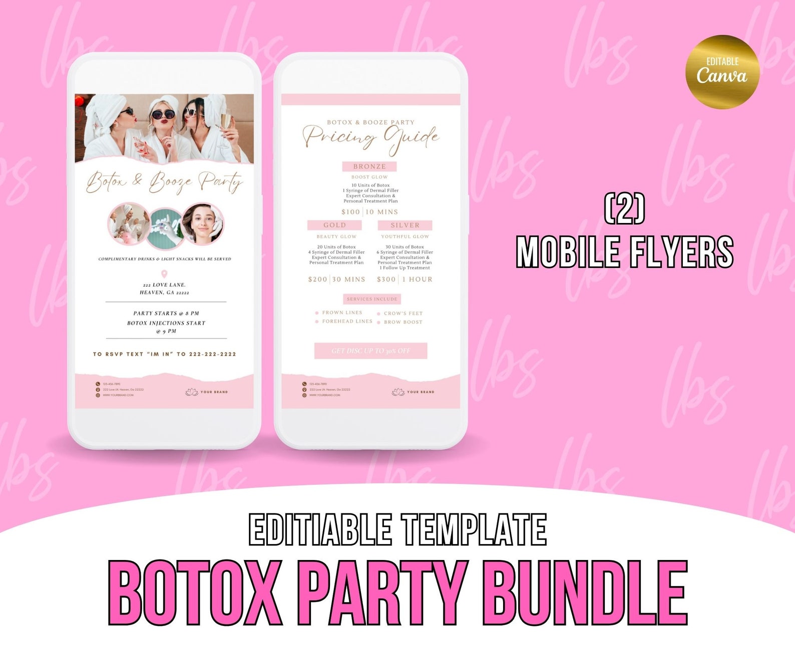 Botox Party Flyer, Botox Party Invitation, Botox Party Invite Template ...