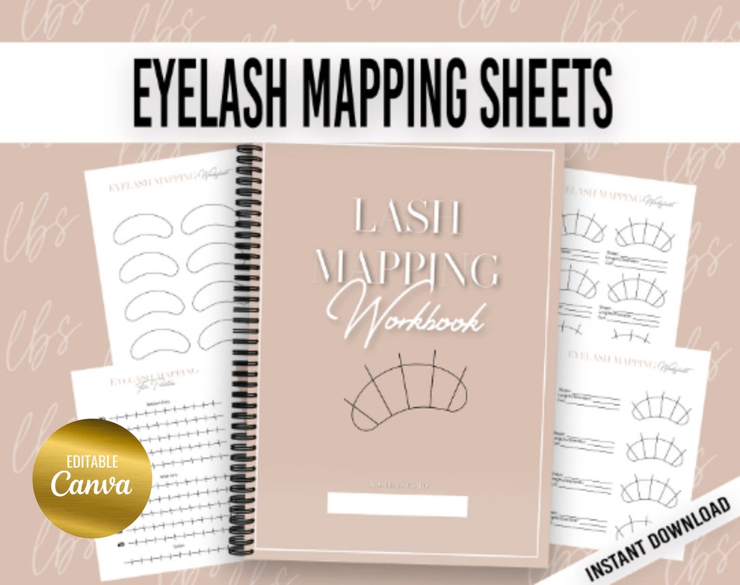 Editable Lash Map Practice Sheets, Eyelash Mapping Sheets, Eyelash Styling, Lash Maps, Eyelash ...