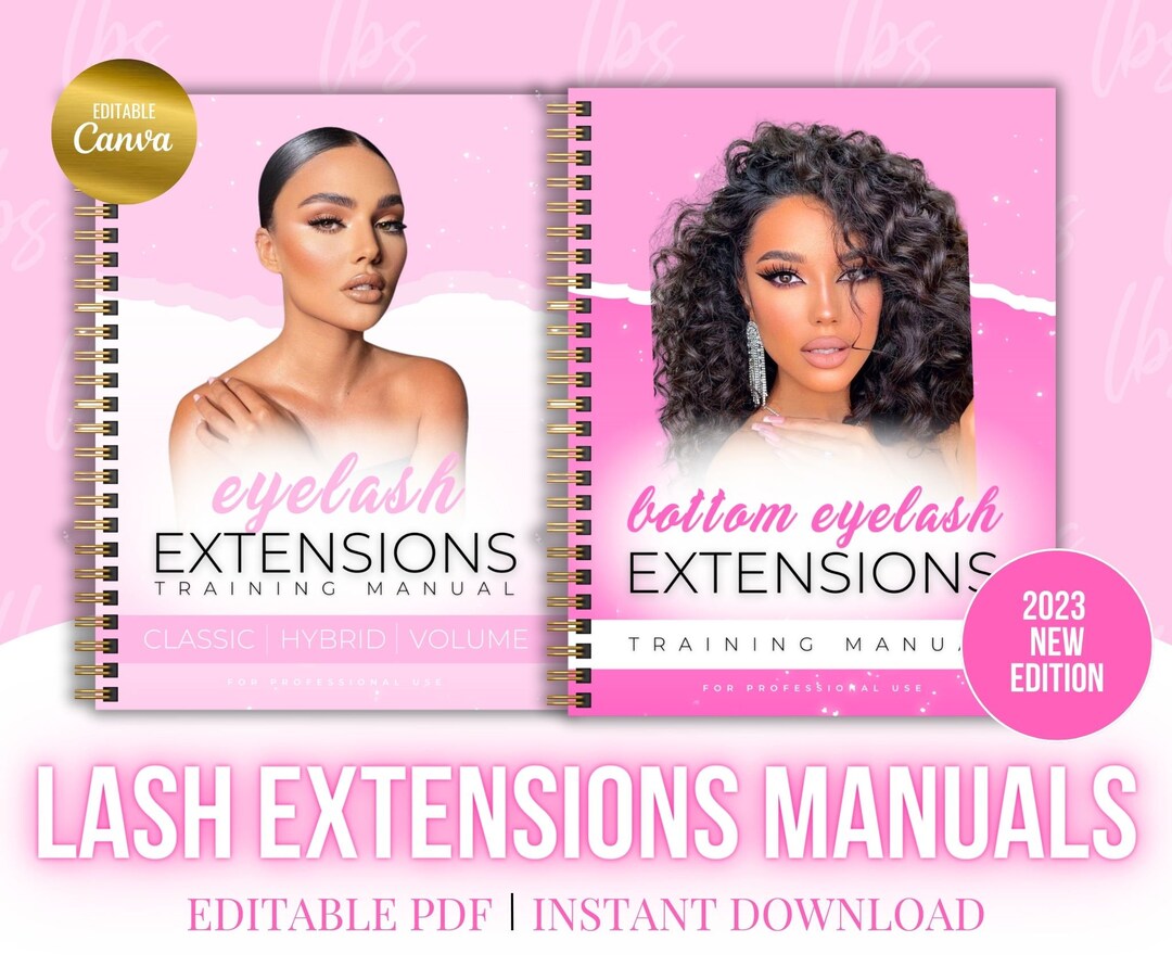 Lash Manual, Editable Training Manual, Bottom Lashes, Canva, Classic ...