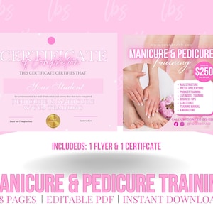 Editable Manicure Pedicure Training Manual, Nail Tech Training Manual ...