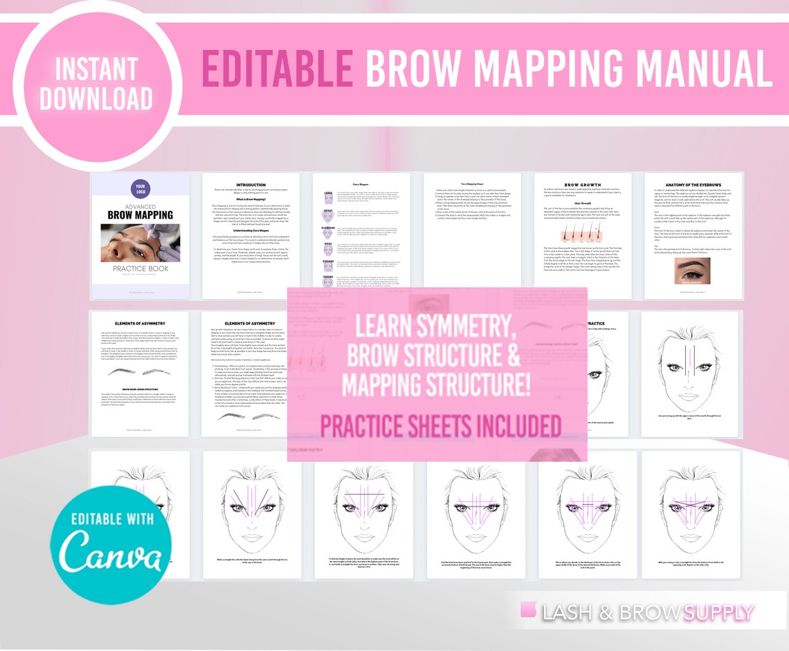 Brow Mapping Mapping Practice Microblading Practice PMU - Etsy
