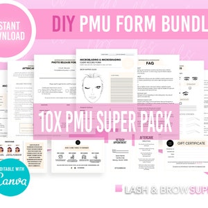 Pmu Forms, Microblading Forms, Pmu, Printable Client Forms, Client ...