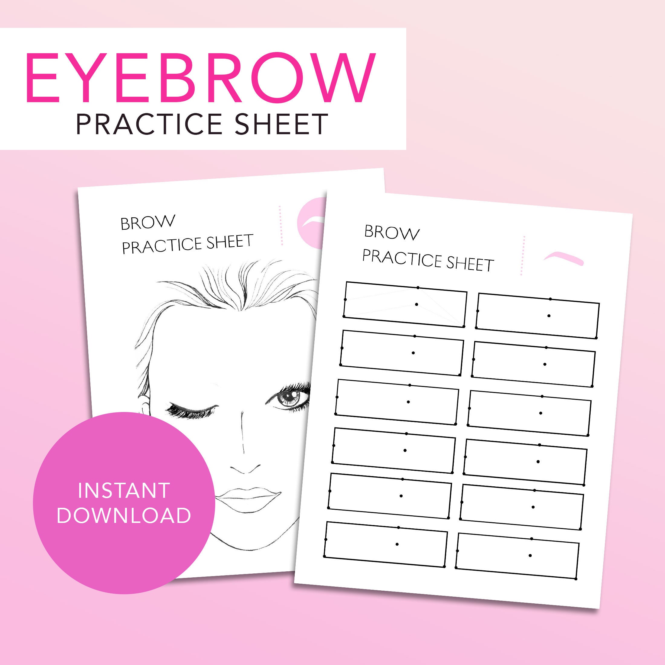 Microblading Brow Practice Forms Instant Download Printable | Etsy