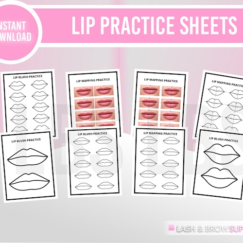 Lip Blush Practice Lip Mapping Hyaluron Pen Lip Mapping Lip - Etsy