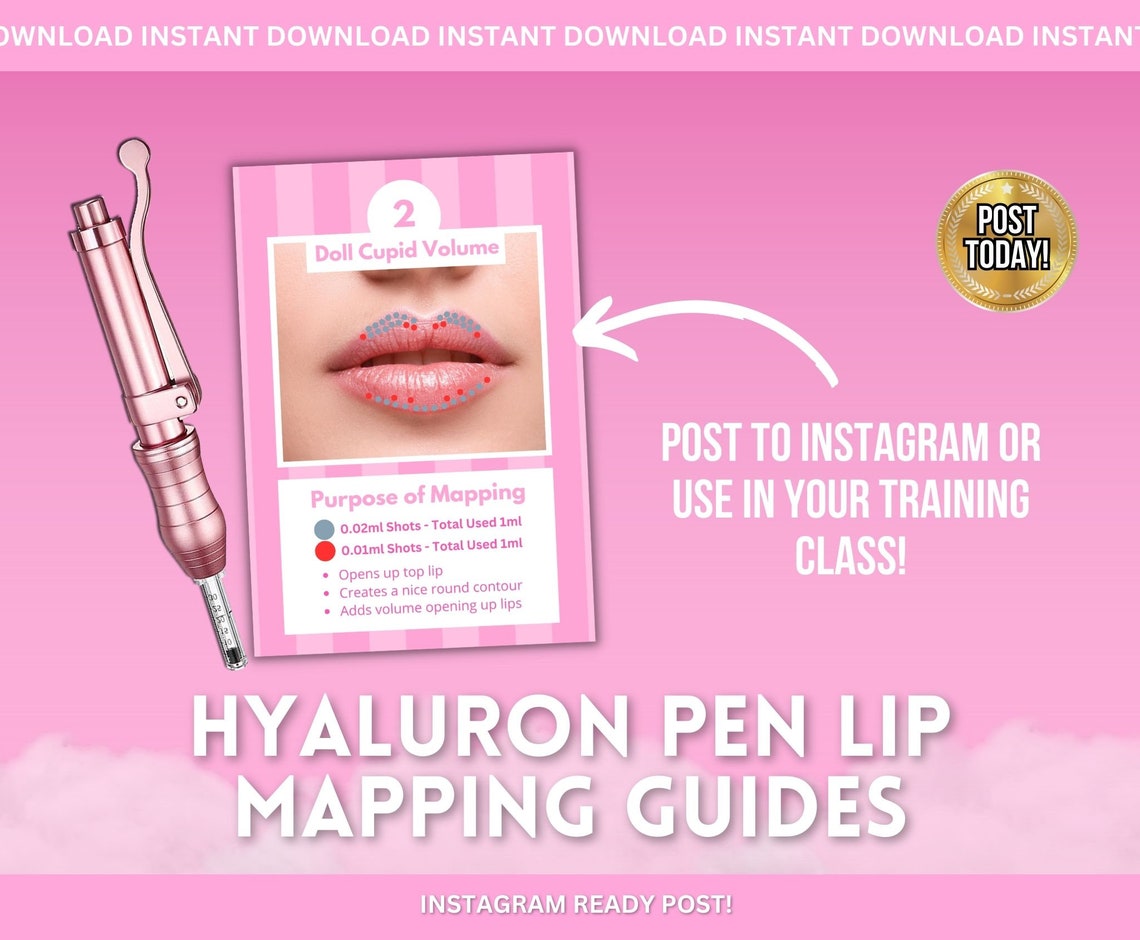 Hyaluron Pen Lip Mapping, Lip Maps, Russian Lips, Keyhole Pout, Lip ...