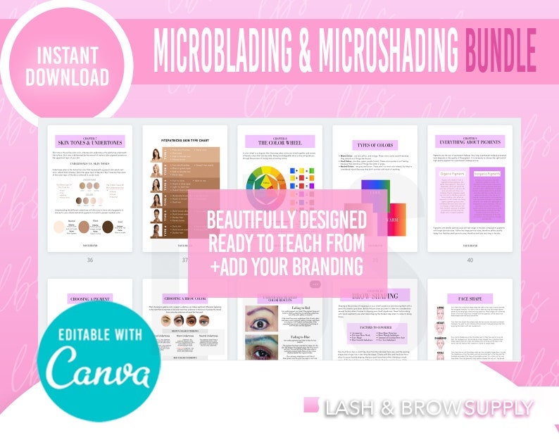 Editable Microblading Manual Brow Mapping Guide Microblading | Etsy