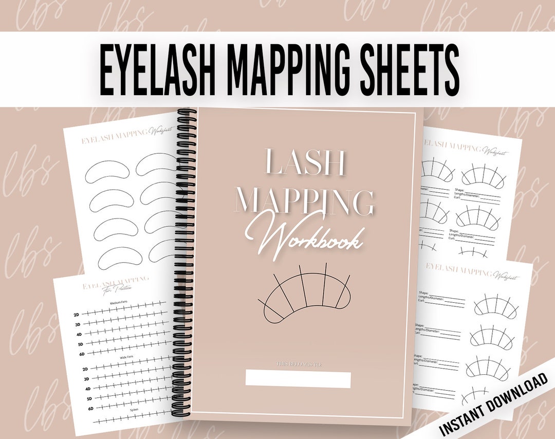 Lash Map Practice Sheets, Eyelash Mapping Sheets, Eyelash Styling, Lash ...