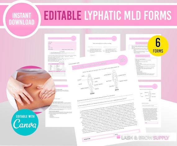 Lymphatic Massage Forms MLD Mld Manual Lymphatic Drainage - Etsy