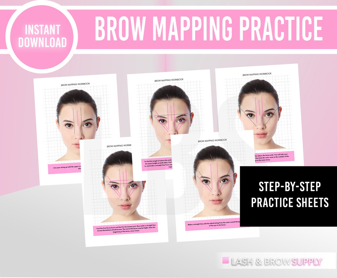Brow Mapping Mapping Practice Microblading Practice PMU - Etsy