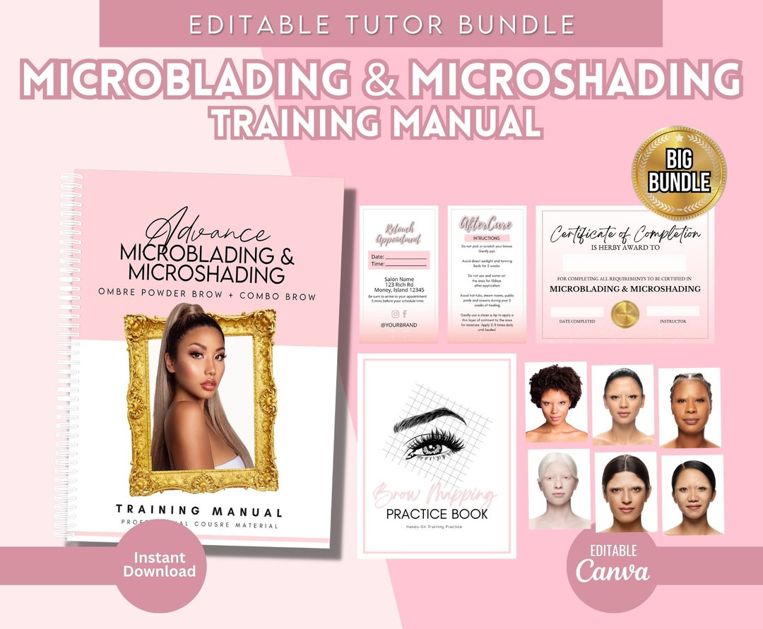 Microblading Manual, Microshading Manual, Combo Brow, Brow Correction ...