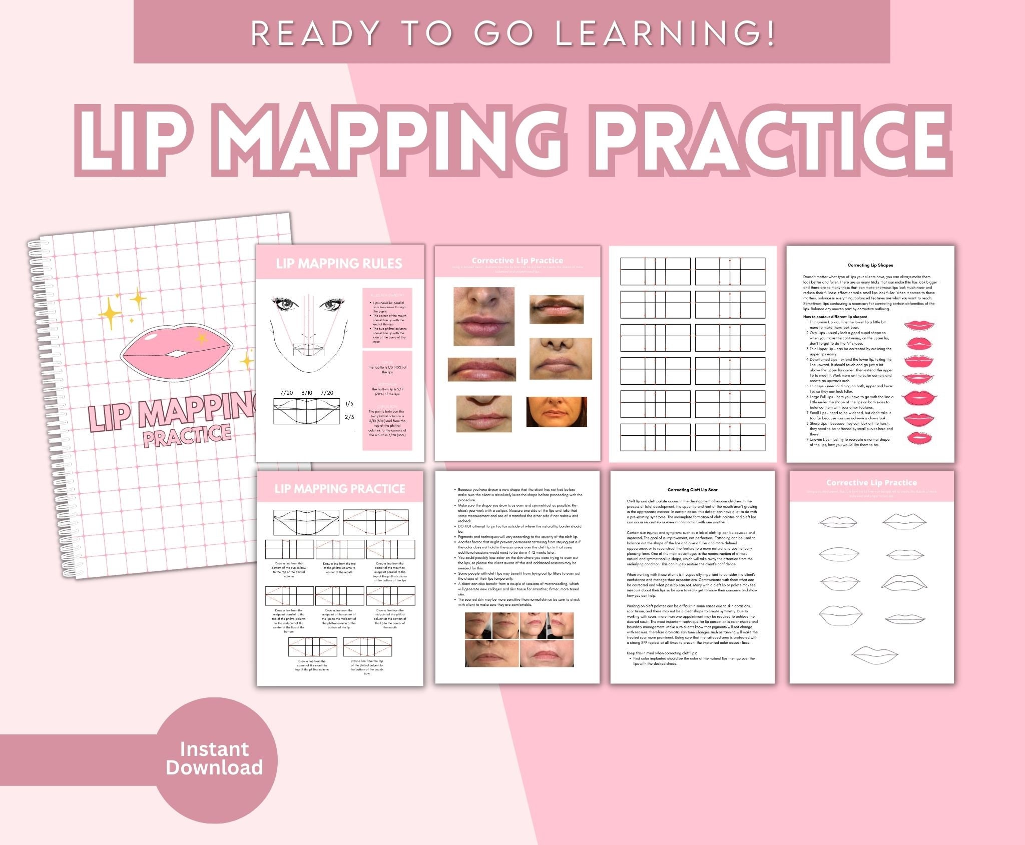 Lip Mapping Blush Practice Lip Mapping Hyaluron Pen Lip - Etsy UK