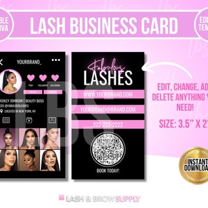 Instagram Business Card, Lash Extensions, Lash Artist Logo, Lash ...