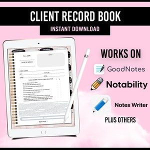 2024 Digital Record Book, Client Record Book, Lash Business Forms ...