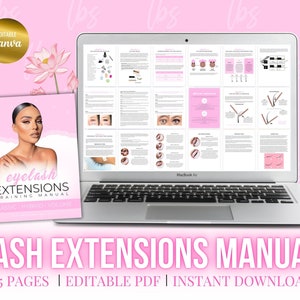 Lash Manual, Editable Training Manual Canva, Classic, Volume, Hybrid ...