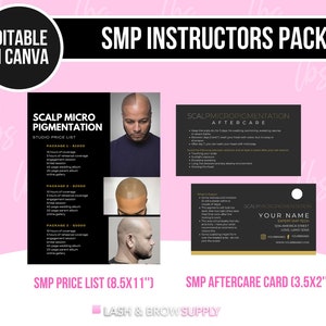 Scalp Micropigmentation Flyer, Smp Aftercare Card, PMU Tattoo, Student ...
