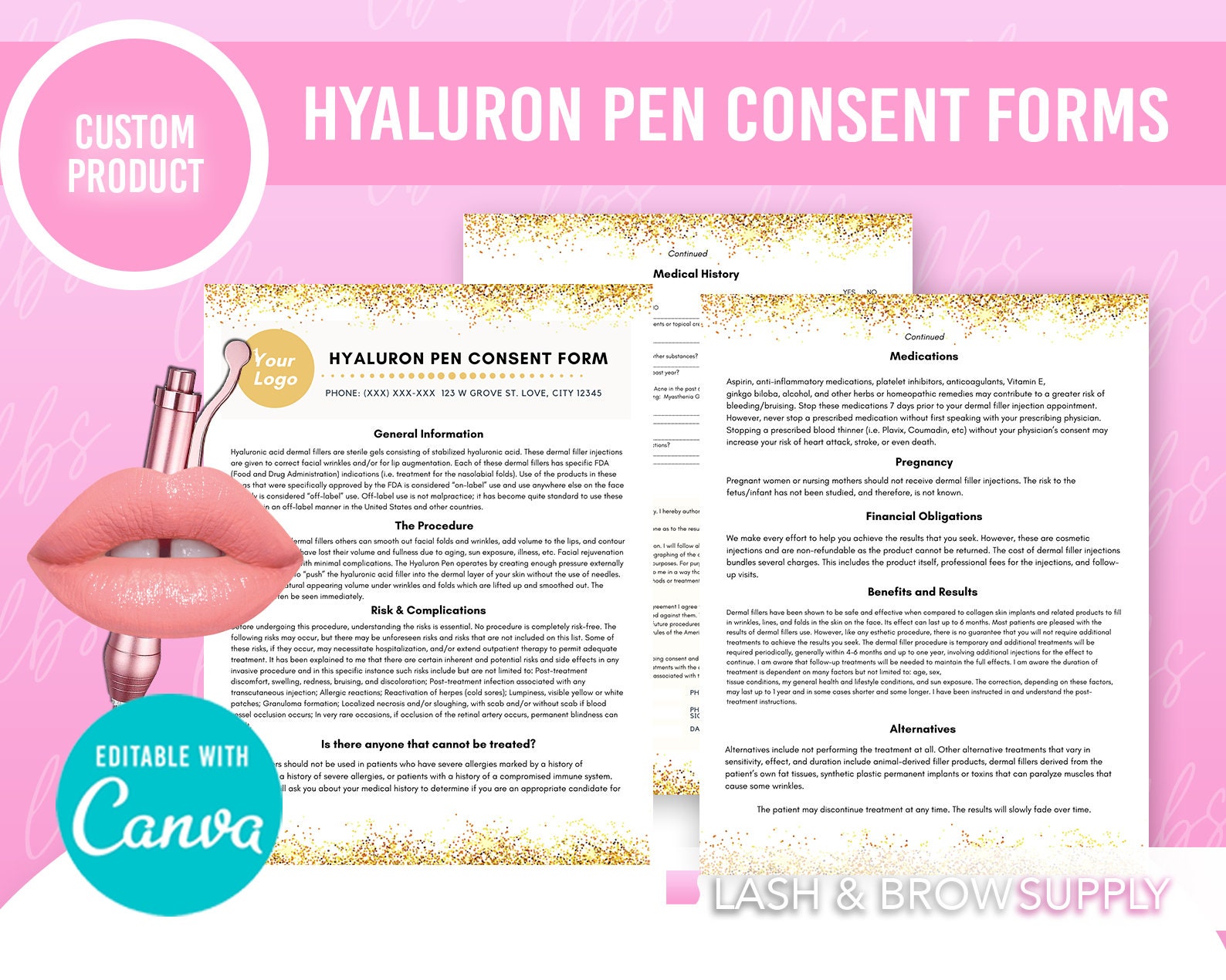 Hyaluron Pen Consent Form Instant Download Client Record - Etsy