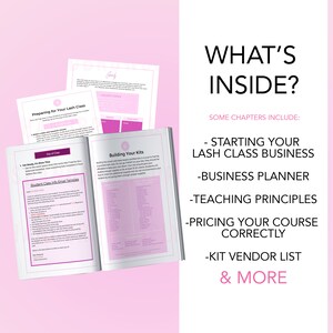 Eyelash Instructor's Guide, Lash Class,start Lash Business, Lash ...