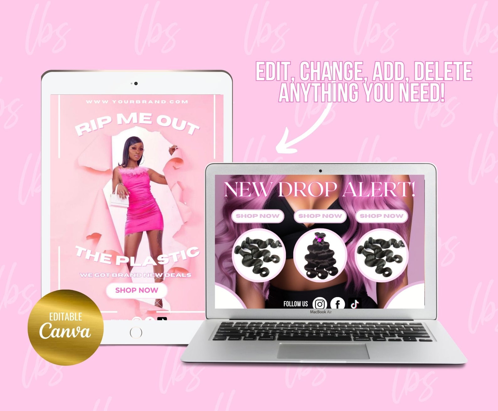 Hair Email Template, Email Campaign, Marketing Template , Email Bundle ...
