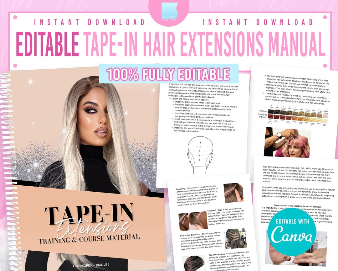 Tape-in Hair Extensions, Tape-in Training, Hair Tutorial, Hair ...