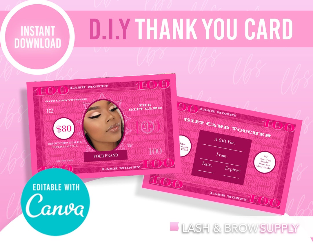 DIY Gift Certificate Template, Gift Voucher, Editable Gift Card ...