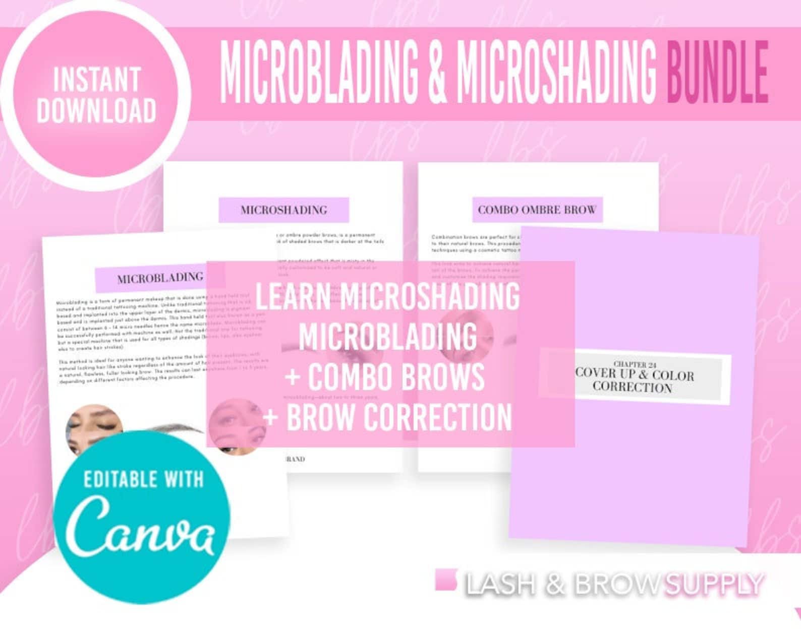 Editable Microblading Manual Brow Mapping Guide Microblading | Etsy