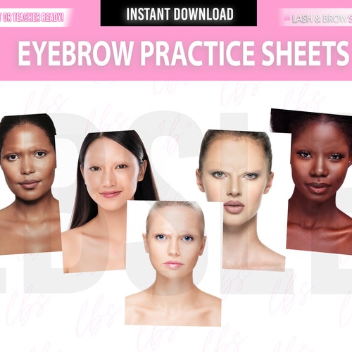 Eyebrow Practice Sheets Brow Mapping Microblading Practice - Etsy