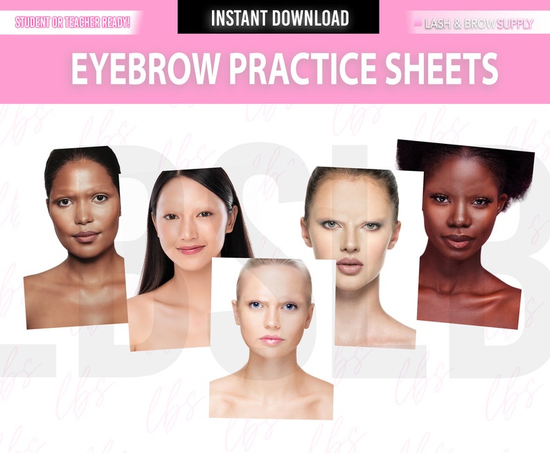 Eyebrow Practice Sheets Brow Mapping Microblading Practice - Etsy
