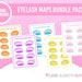 Eyelash Map Sheets Eyelash Styling Guides Printable Lash - Etsy
