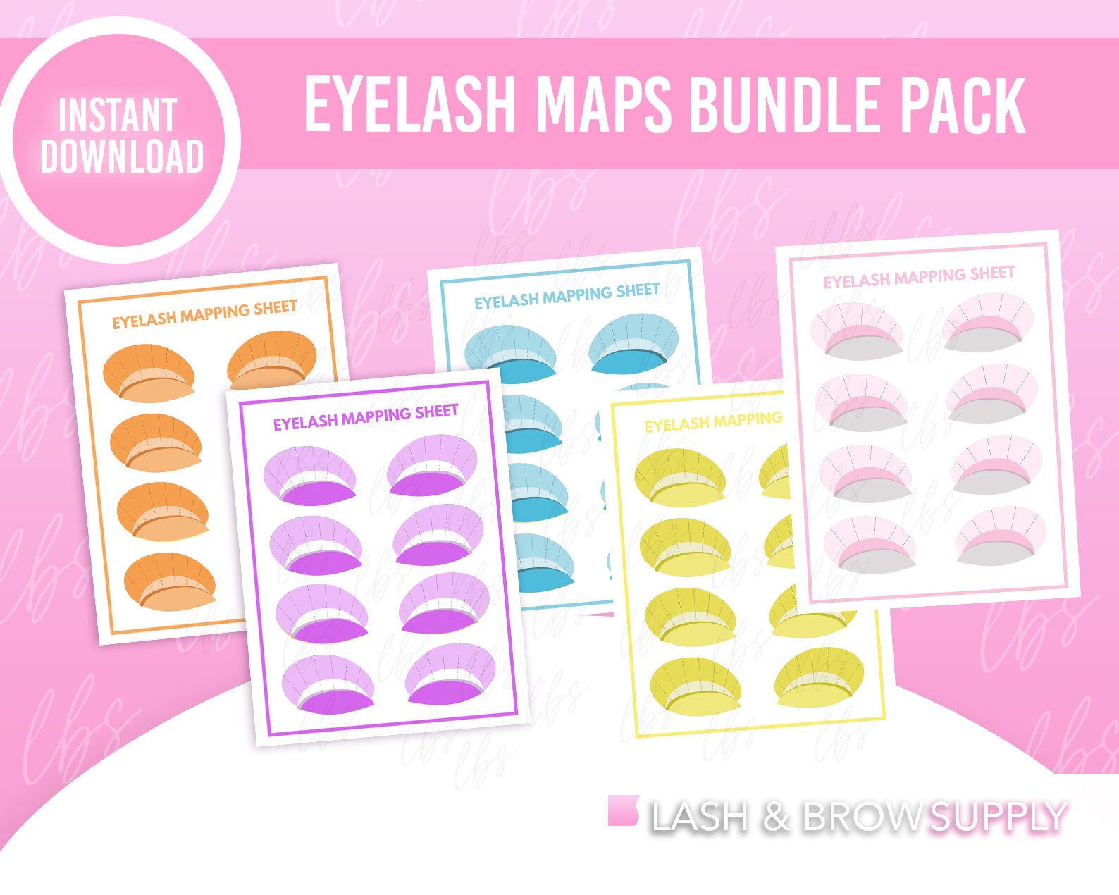 Eyelash Map Sheets Eyelash Styling Guides Printable Lash | Etsy