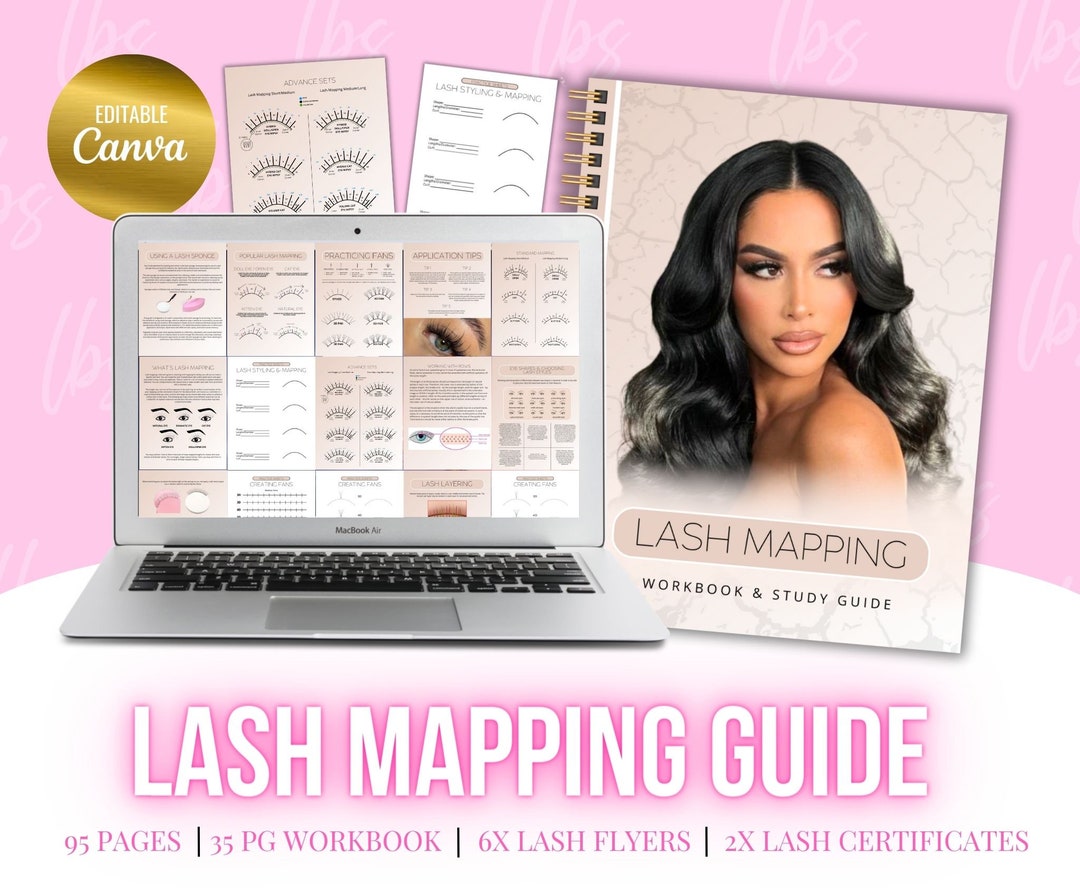 Lash Mapping Handbook, Lash Map Practice Sheets, Eyelash Mapping Sheets, Lash Map Training Guide ...