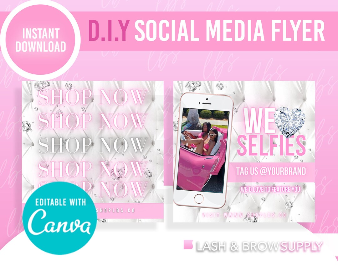 DIY Canva Social Media Flyer, Branding Bundle, Marketing Flyers, Canva ...