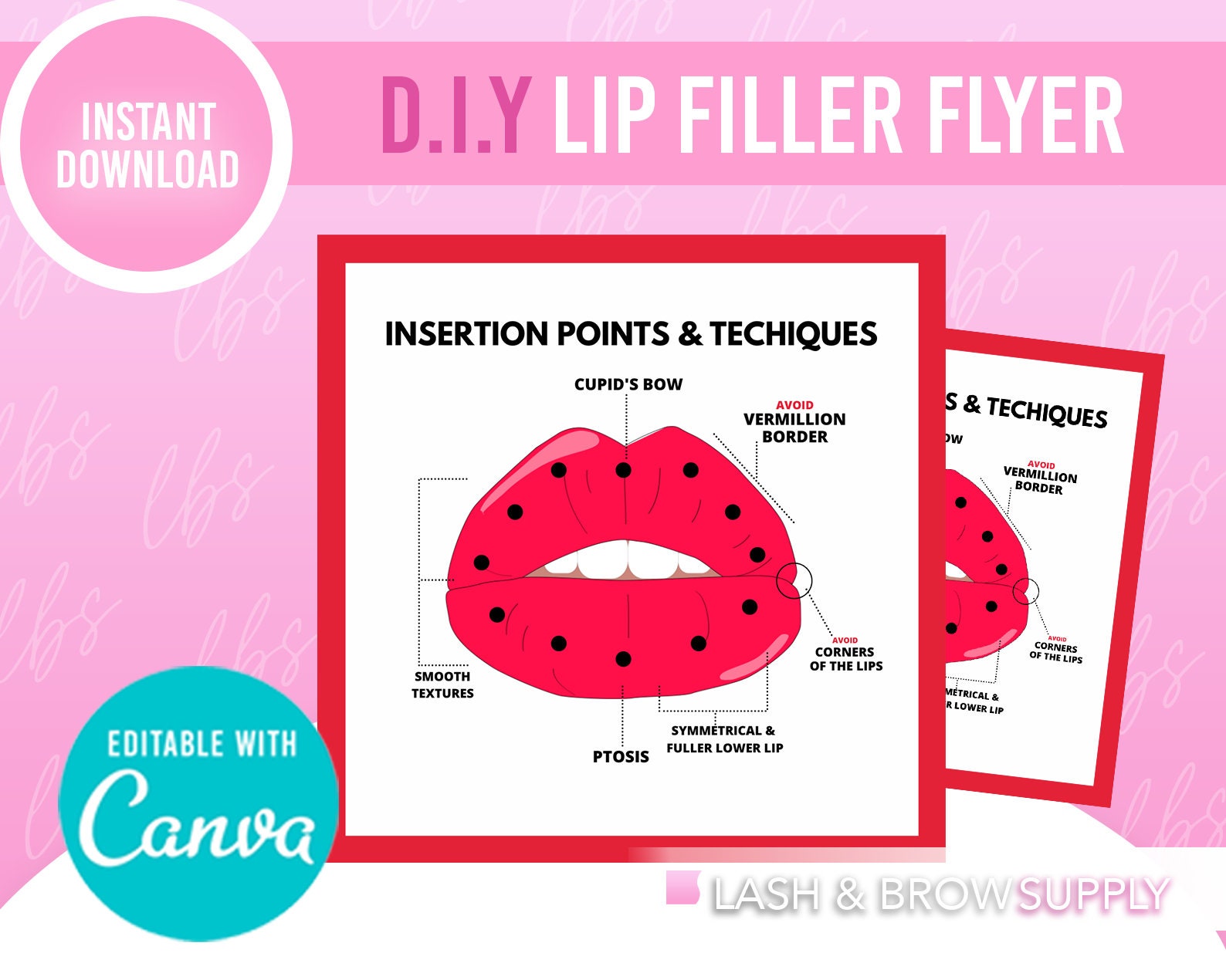 Lip Filler Flyer Dermal Filler Lips Hyaluron Pen Flyer | Etsy