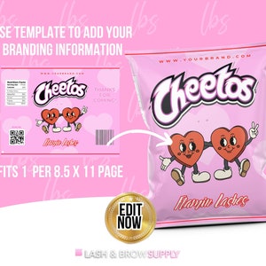 Valentines Day Chip Bags, Custom Chip Bag, Eyelash Marketing,, Party ...