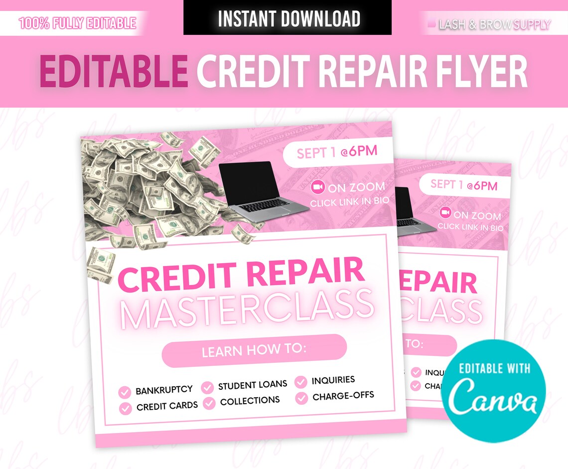Credit Repair Flyer Credit Restoration Services Flyer - Etsy