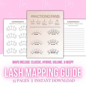 Lash Mapping Handbook, Lash Map Practice Sheets, Eyelash Mapping Sheets ...