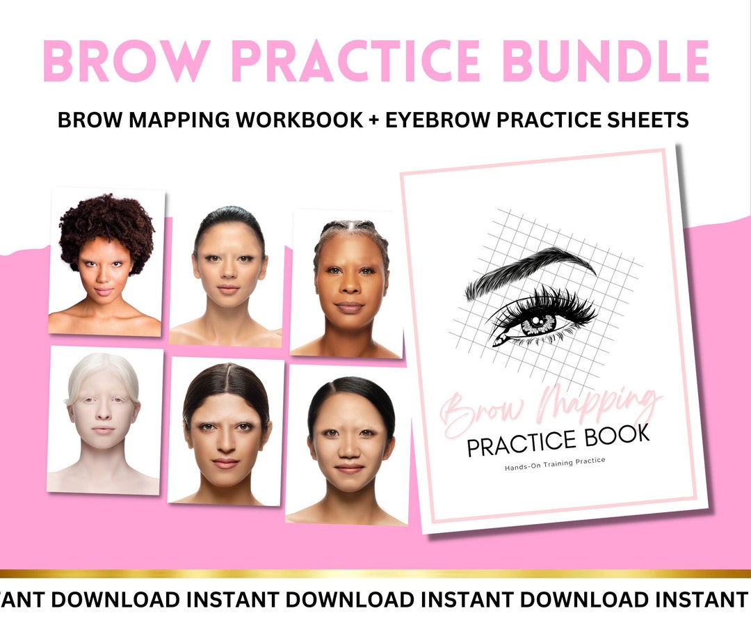 Brow Mapping Practice, Stroke Practice, Microblade Brows, PMU Practice ...