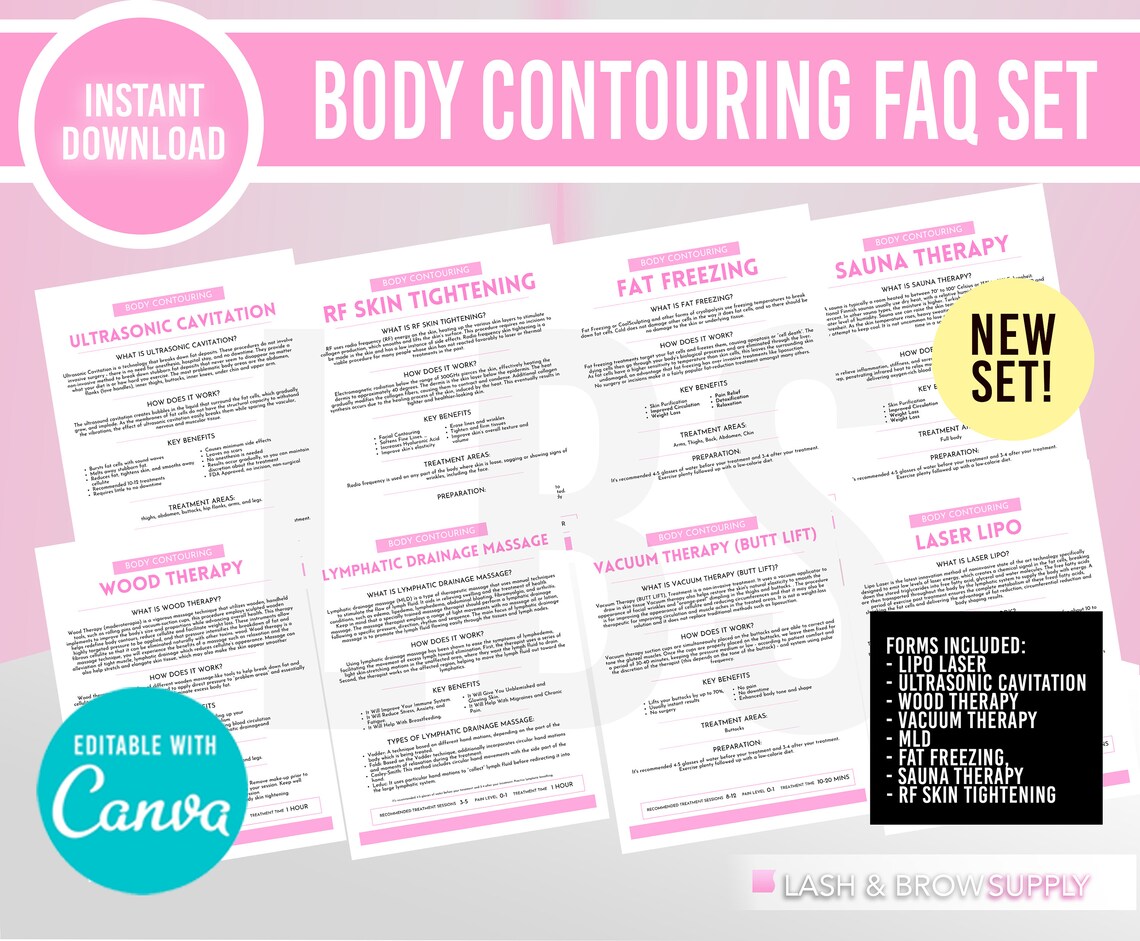 Editable Body Contouring FAQ Body Contouring Flyer Body - Etsy