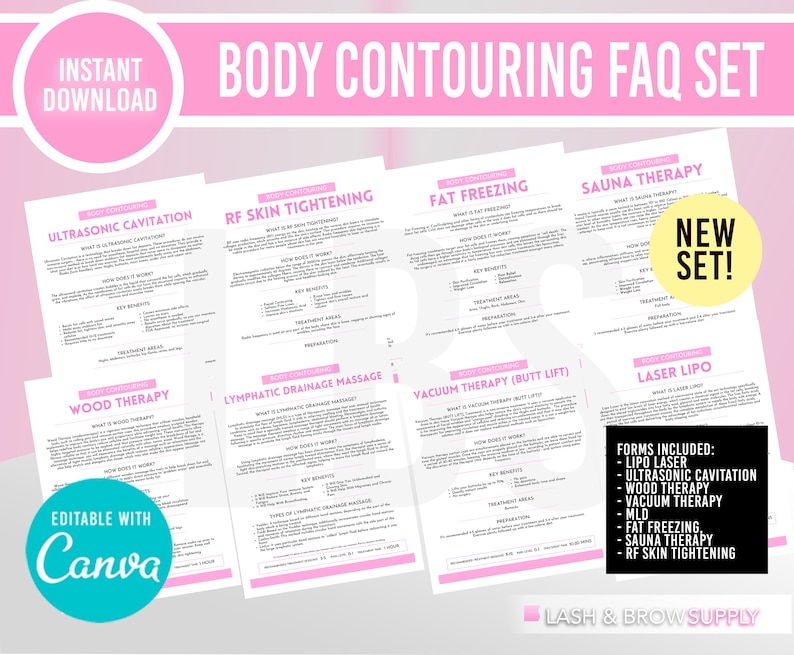 Editable Body Contouring FAQ, Body Contouring Flyer, Body Sculpting ...
