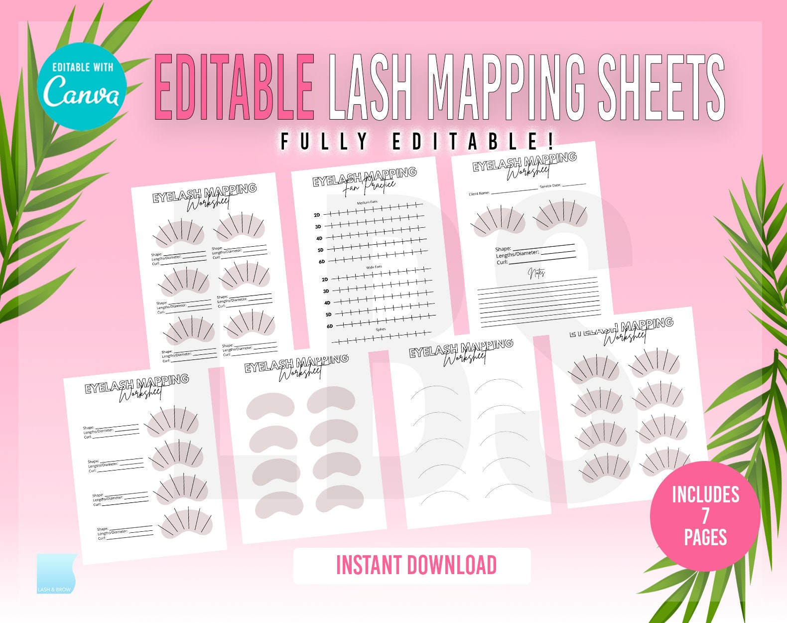 Lash Map Practice Sheets Eyelash Mapping Sheets Eyelash - Etsy Canada