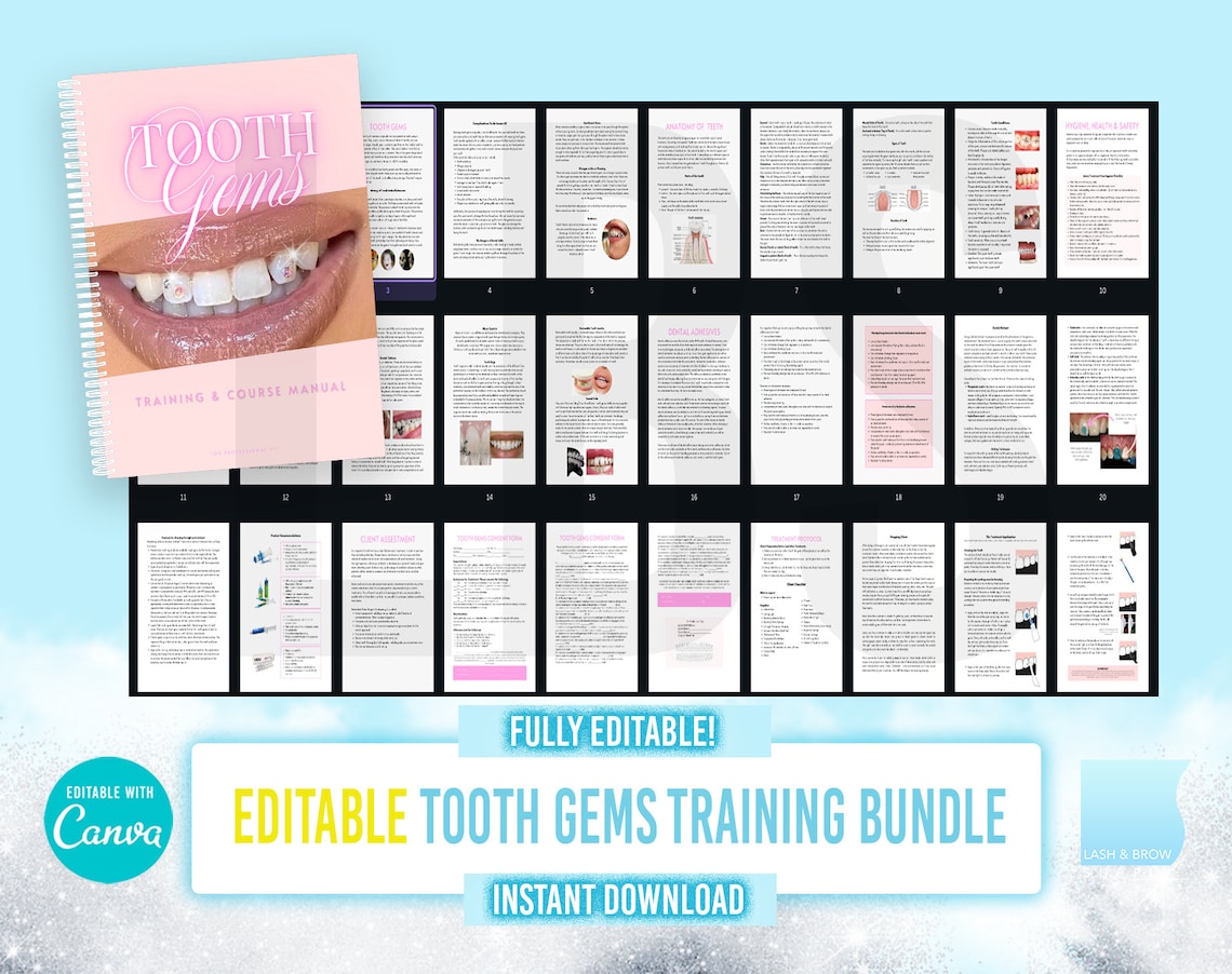 Tooth Gems Training Manual Teeth Gems Tooth Jewelry - Etsy