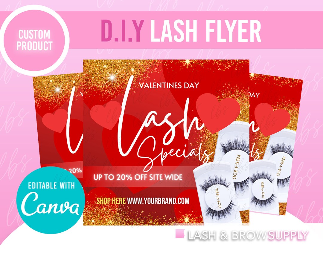 Editable Eyelash Extension Class Flyer, 2023 Valentines Day, Valentines ...
