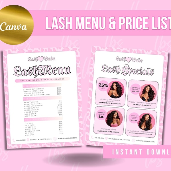 Lash Price List - Etsy