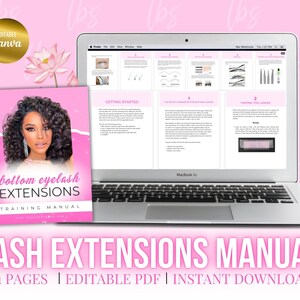 Lash Manual, Editable Training Manual, Bottom Lashes, Canva, Classic ...